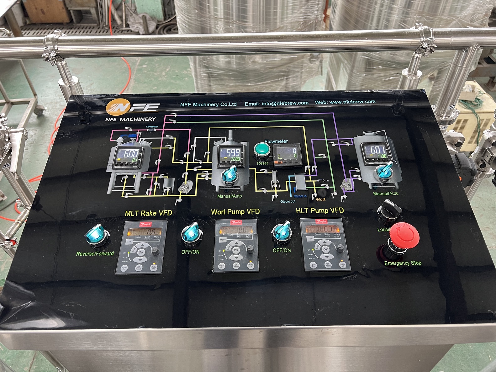 control panel system for microbrewery system, PLC controller for ...