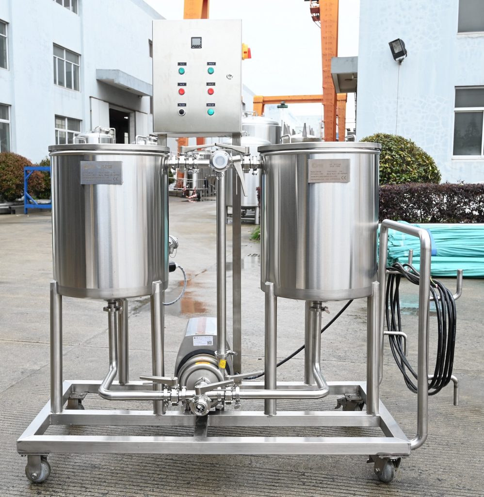 CIP unit system for microbrewery equipment