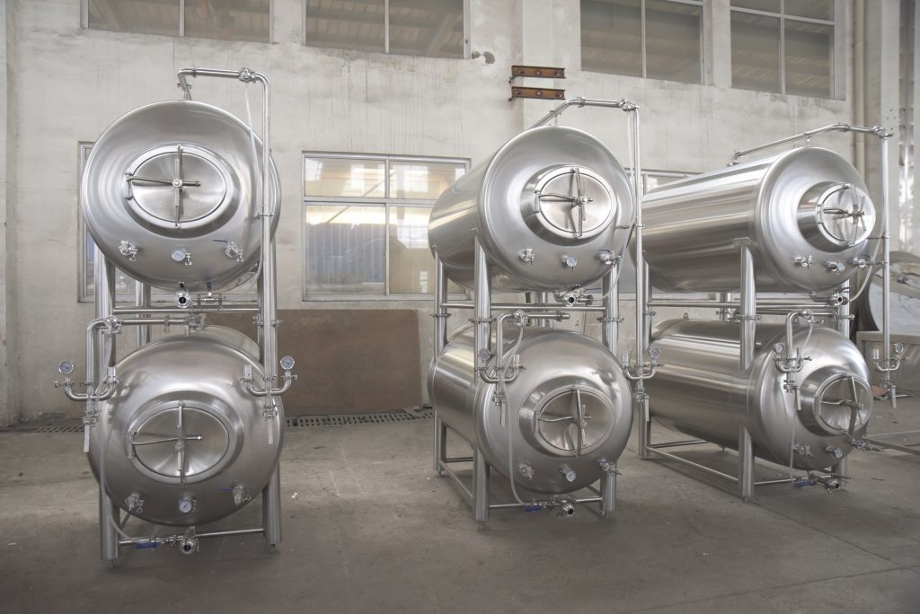 stacked horizontal lagering tank, lagering tank, horizontal tank ...